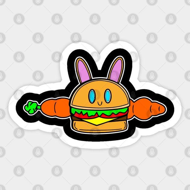 Cute Kawaii Bunny Rabbit Carrot Cheeseburger Kawaii Cheeseburger